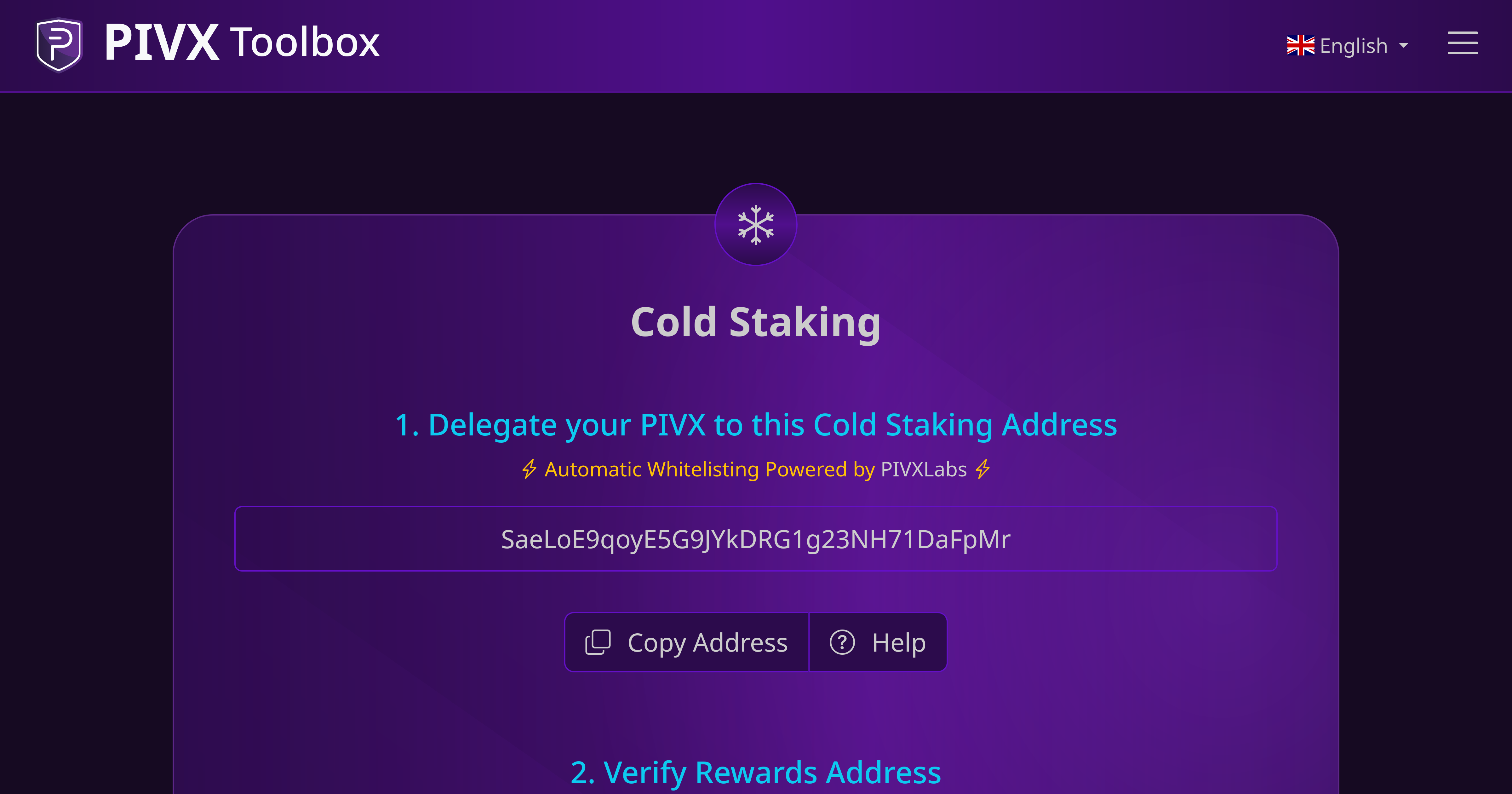 PIVX - Cold Staking